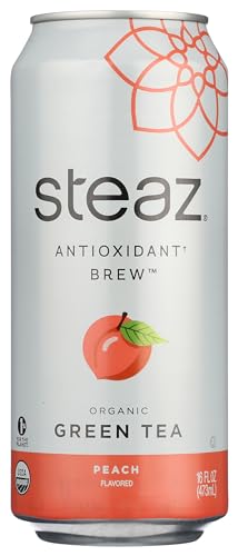 Steaz Organic Iced Green Tea, Peach, 16 oz | Amazon price tracker ...