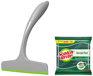 Scotch-Brite Plastic Kitchen Wiper (Grey) & Scotch-Brite Scrub Pad ...