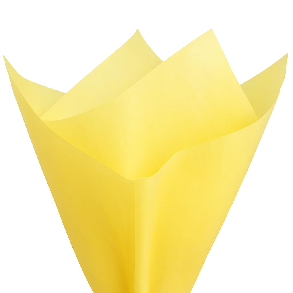 Snapklik.com : 100 Sheets Yellow Tissue Paper Bulk, 20x15 Inches Double ...