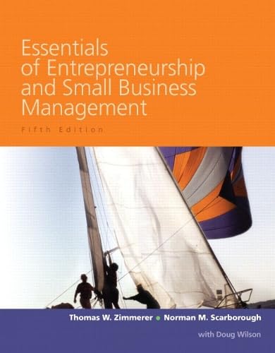 Essentials of Entrepreneurship and Small Business Management: Zimmerer ...