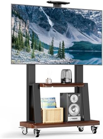 Amazon.com: Mobile TV Cart with Drawer,for 23-75 inch Flat/Curved ...