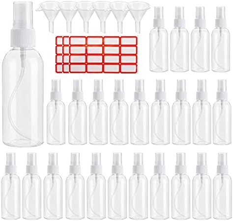 Amazon.com: Bekith 30 Pack 80ml Fine Mist Mini Clear Spray Bottles with ...