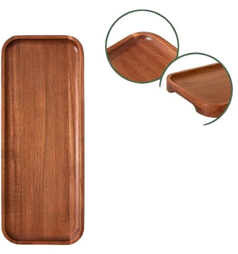 Webbs Solid Acacia Wood Serving Trays (12 x 5.5 inches) Rectangular ...