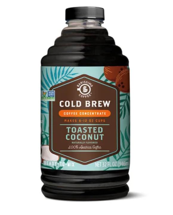 Amazon.com: Cold Brew Coffee Concentrate, Toasted Coconut Flavor ...