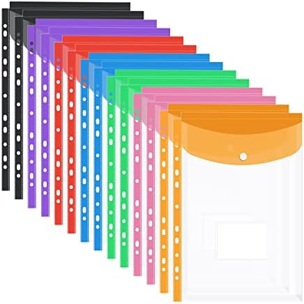 Clear Plastic Wallets A4 Punched Pockets Expandable Plastic Document ...
