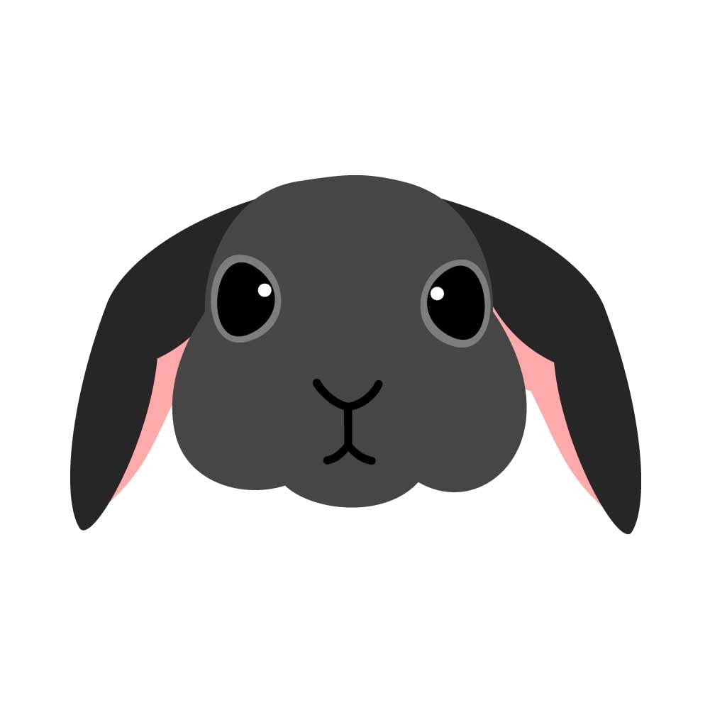 Mean Cartoon Bunny Face