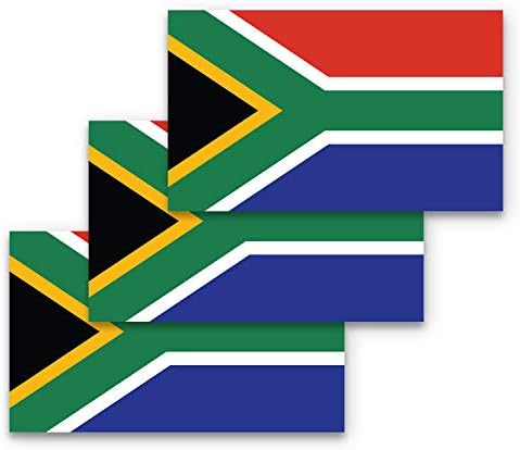Amazon.com: Two Pack South African Flag Sticker Decal Self Adhesive ...