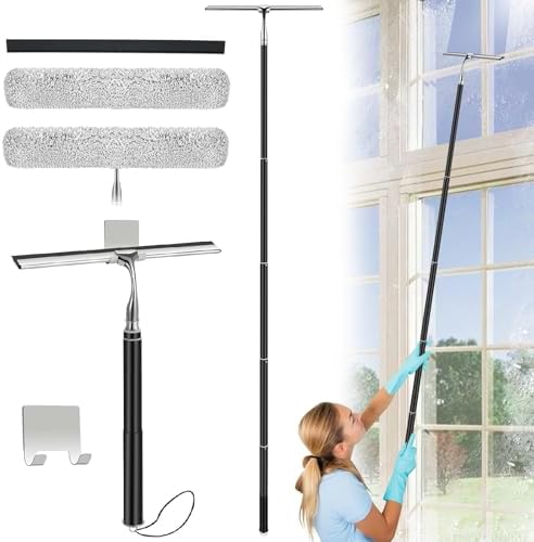 Amazon.com: Max 62'' Metal Squeegee with Extension Pole for Window, Glass Door, Mirror,12'' Wide ...