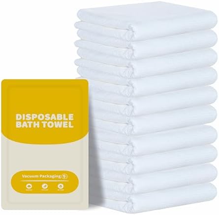 Amazon.com: KLEENDOL Disposable Bath Towels Portable Soft Cotton Towel for Travel Camping ...