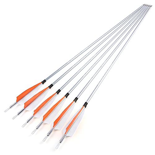 SHARROW Archery Aluminum Arrows 30 inch Hunting Target Arrows Spine 500 ...