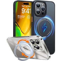 Amazon.com: TORRAS 360°Rotatable Ring for iPhone 15 Pro Case, Compatible with MagSafe 15 Pro ...