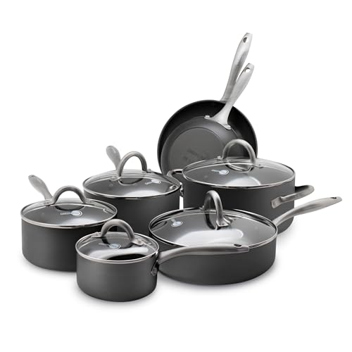 Snapklik.com : Madison 12pc Hard Anodized Ceramic Non-Stick Cookware Set