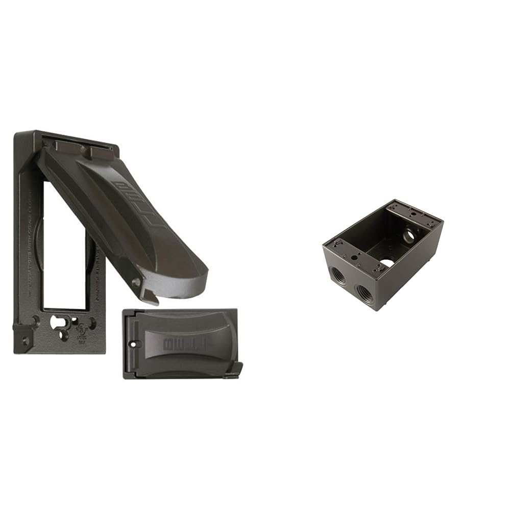 Hubbell MX1050Z 12-in-1 Bronze Bell Cover and Greenfield B24BRS Outlet ...