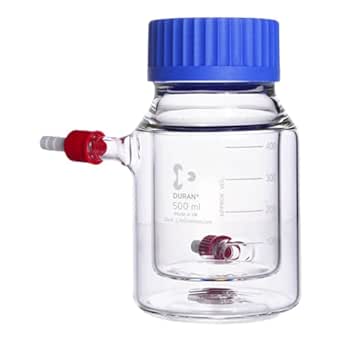 DURAN 242564451 Gl80 Jacketed Bottle 2 Hose Conn Supplied with PBT Gl18 ...