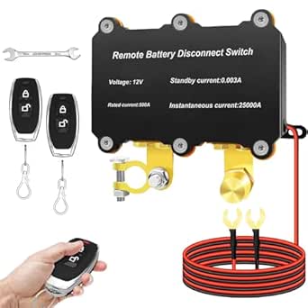 AULESSE Kill Switch for Car,12V 500A Remote Battery Disconnect Switch ...