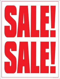 Amazon.com : Sale! Sale! Window Sale Sign Posters Retail Business Store ...