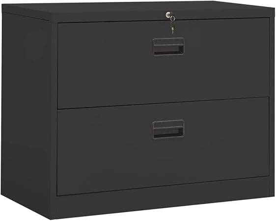 Amazon.com: 2 Drawer File Cabinet with Lock, Metal Lateral File Storage ...