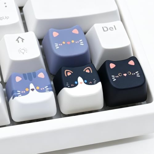 Amazon.com: Tapbloom Artisan Keycaps, 4 Keys Cute Cat Custom Cover Caps ...