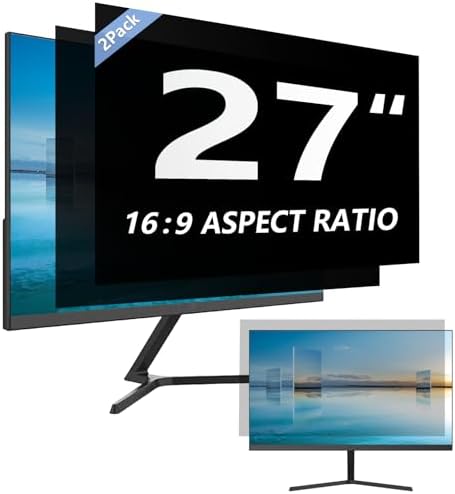 Amazon.com: [2 Pack] 27 Inch 16:9 Computer Privacy Screen Filter for ...