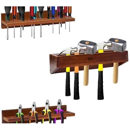 Amazon.com: Screwdriver Organizer, Hammer Holder and Pliers Rack - Wall ...