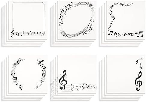 Amazon.com : MWOOT 8 Pieces Music Themed Sticky Notes, Self-Adhesive ...