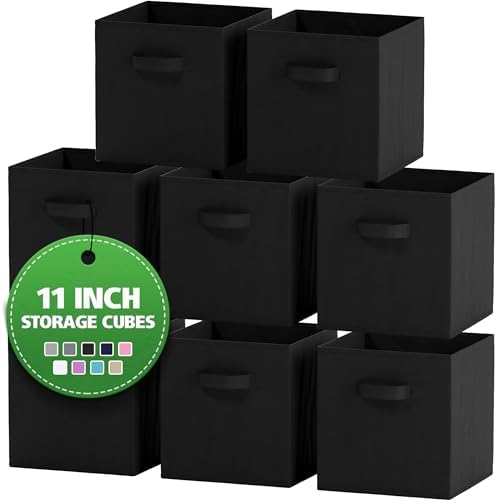 Fabric Storage Cubes for Cube Organizer - 8 Pack Heavy Duty Beige ...