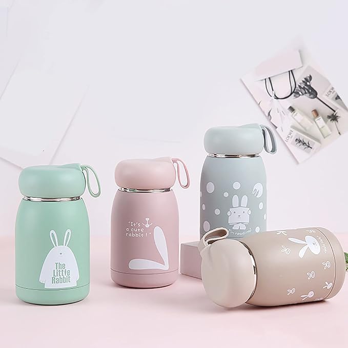 Deckline® Mini Water Bottle,Small Glass Thermal Flask Insulated ...