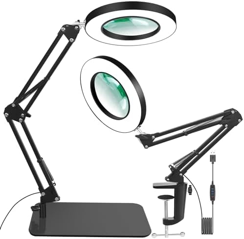 Amazon.com: VITOTC 12X Magnifying Glass with Light and Stand, 2-in-1 ...