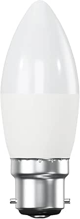 B22 Bayonet Cap Fitting LED Light Bulb 5.5W 40 Watt Equivalent, Energy ...