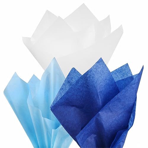 Snapklik.com : Gift Wrapping Tissue Paper - Royal Blue/Sky Blue/White ...