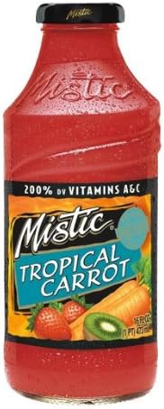Amazon.com : Mistic Juice Drink - Tropical Carrot 16 oz/ 12 pack ...