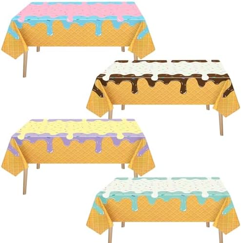 Amazon.com: Hokoad Ice Cream Party Supplies, Ice Cream Disposable ...