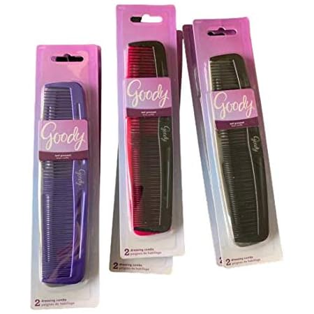 Amazon.com : Goody Men's Pocket Comb, Black, 2 Count : Hair Combs ...