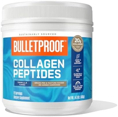 Amazon.com: Bulletproof Vanilla Collagen Peptides Powder with MCT Oil ...