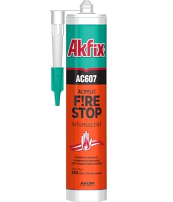 Akfix AC607 Fire Stopping Caulk White (1x10.1 fl.oz.) - Intumescent ...