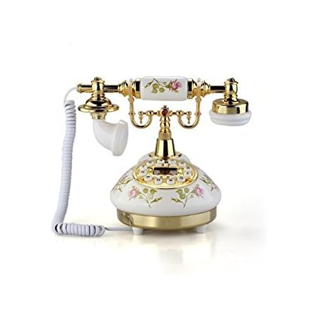 Retro Vintage Antique Style Flower Ceramic Home Decor Desk Telephone ...