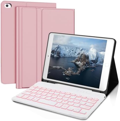 Tasnme Keyboard Case for iPad Mini 5/4/3/2/1, 7 Colors Backlit ...