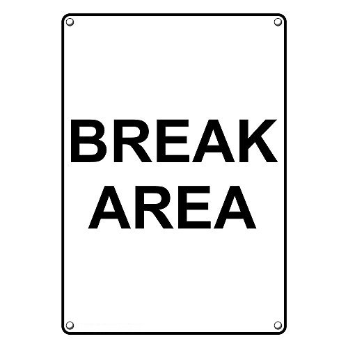 Weatherproof Plastic Vertical Break Area Sign with English Text: Amazon ...