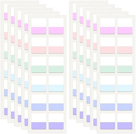 VANRA 1200 Pieces Sticky Index Tabs 1 Inch File Tabs Page Markers Flags ...