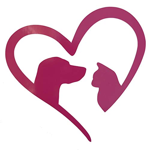 Amazon.com: Custom Pet Owner Heart Vinyl Decal - Heart Bumper Sticker ...