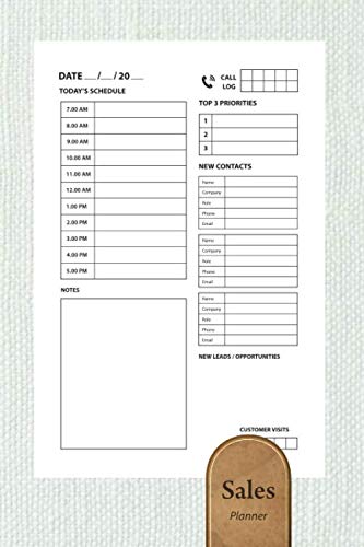 Amazon.com: Sales Planner: Professional Sales Planner Journal : Work ...