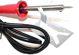 KEW TECHNIK 25 WATT Soldering Iron - FINE Point with Stand - Stainless ...