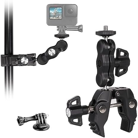 yantralay Camera Clamp Handlebar Mount 360° Double Ballhead Magic Arm ...