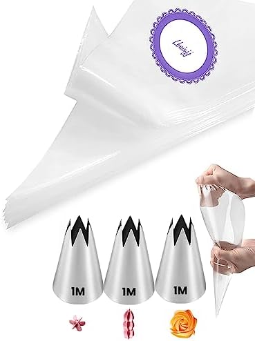 Amazon.com: Kasmoire 3Pcs 1M Piping Tips,Stainless Steel 1M Star Tips ...