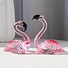 Amazon.com: LONGWIN Handmade Art Glass Flamingo Figurines 2 Pcs/Pair ...