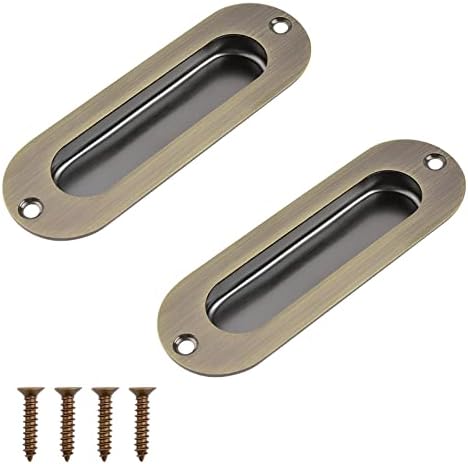 MOROBOR 2Pcs Recessed Cabinet Door Handles, Bronze Color Stainless ...
