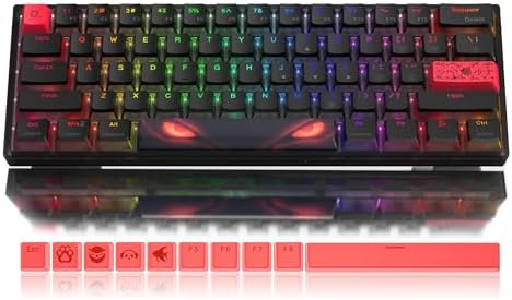 Amazon.com: Mechanical Gaming Keyboard - MK1 RED LED Backlit Mechanical ...