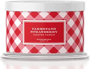 Amazon.com: HomeWorx by Slatkin Farmstand Strawberry 4 Wick 18 oz ...