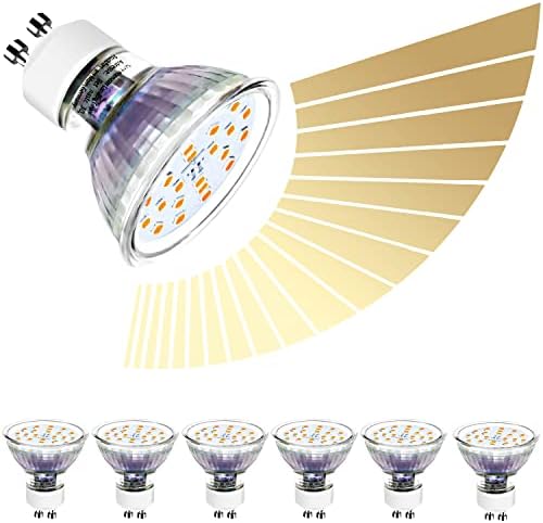 GU10 LED Dimmable Pack of 6 6.5 W 700 lm GU10 LED Bulbs Warm White 2700 ...