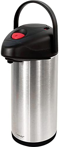 5L Airpot - Tea & Coffee Carafe Pump Action Stainless Steel Air Pot ...